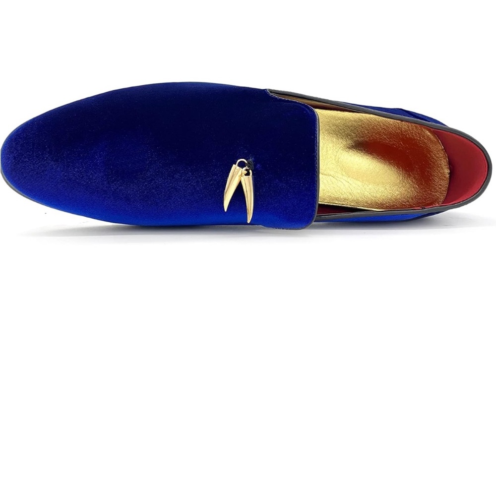 Enzo Romeo Royal Blue Men‘s Dress Shoes Size 12 - Gem